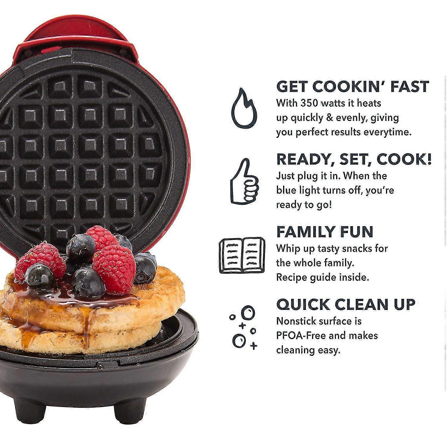 Mini Waffle Iron Pastry Maker for Kids Household Cake Maker | Fruugo UK