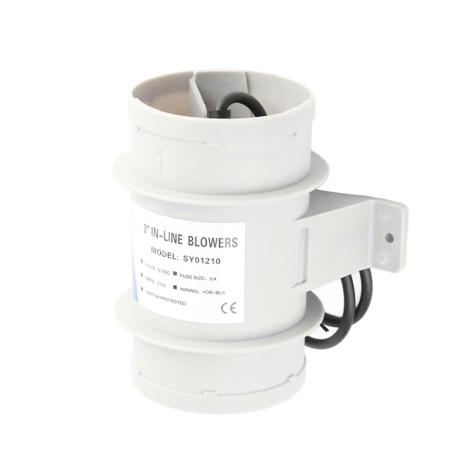 3 Inch 12V Silent Inline Blower Inline Marine Bilge Air Blower for ...