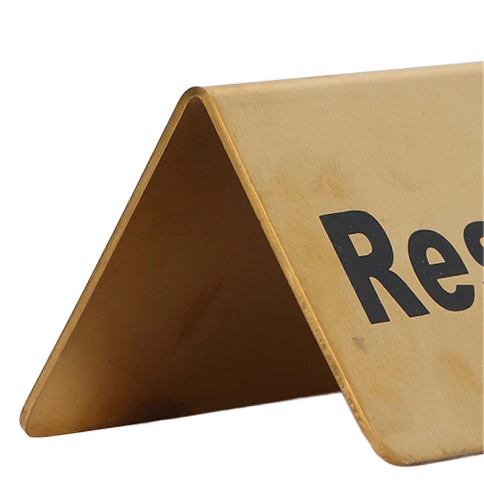 Metal Table Top Sign Strong Stainless Steel Double Sided Space Saving ...