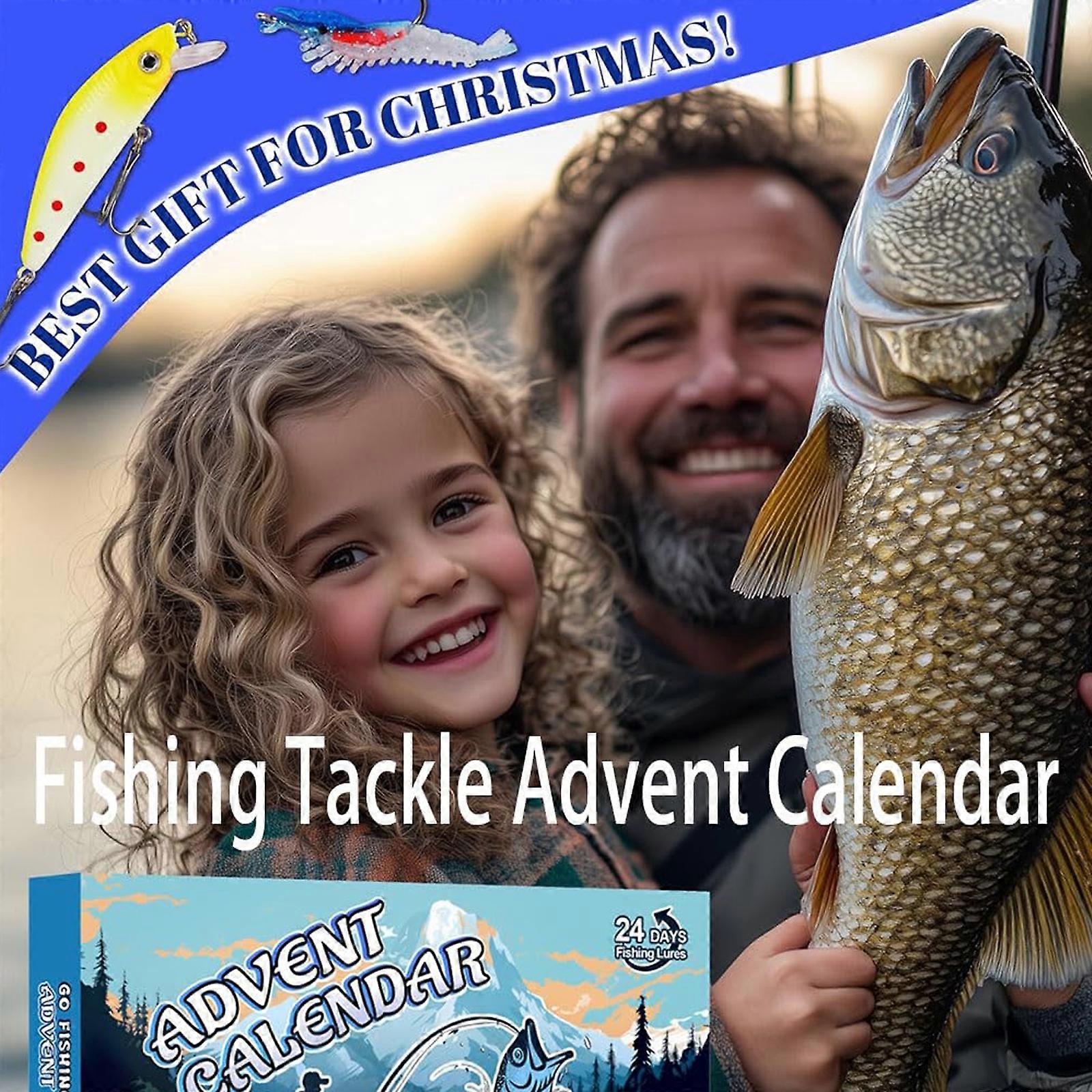 24Days Christmas Countdown Fish Tackle Set Xmas Surprise Fishing ...