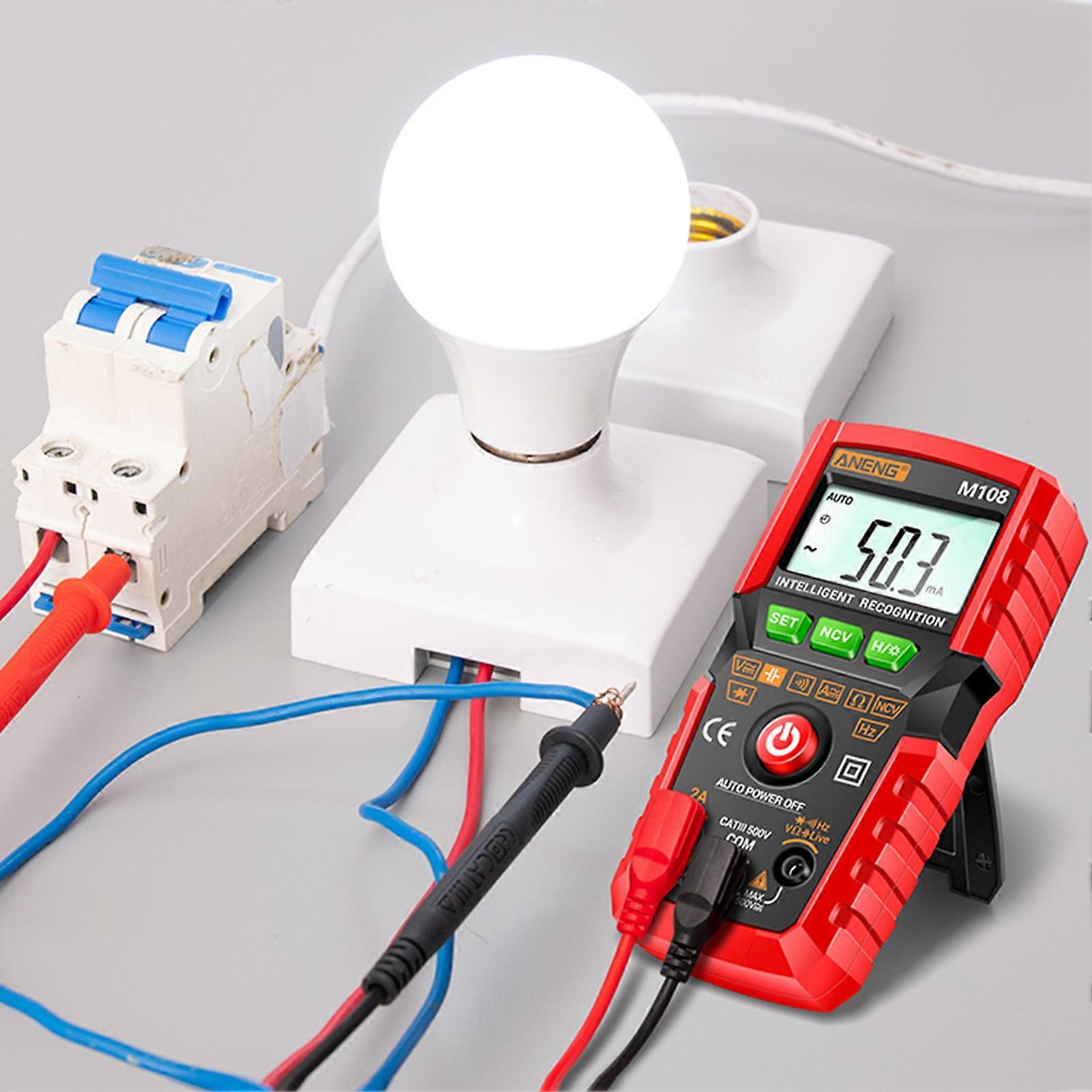 ANENG M108 Smart Digital Multimeter Auto Range 4000 Counts NCV Universal Meter Handheld ...
