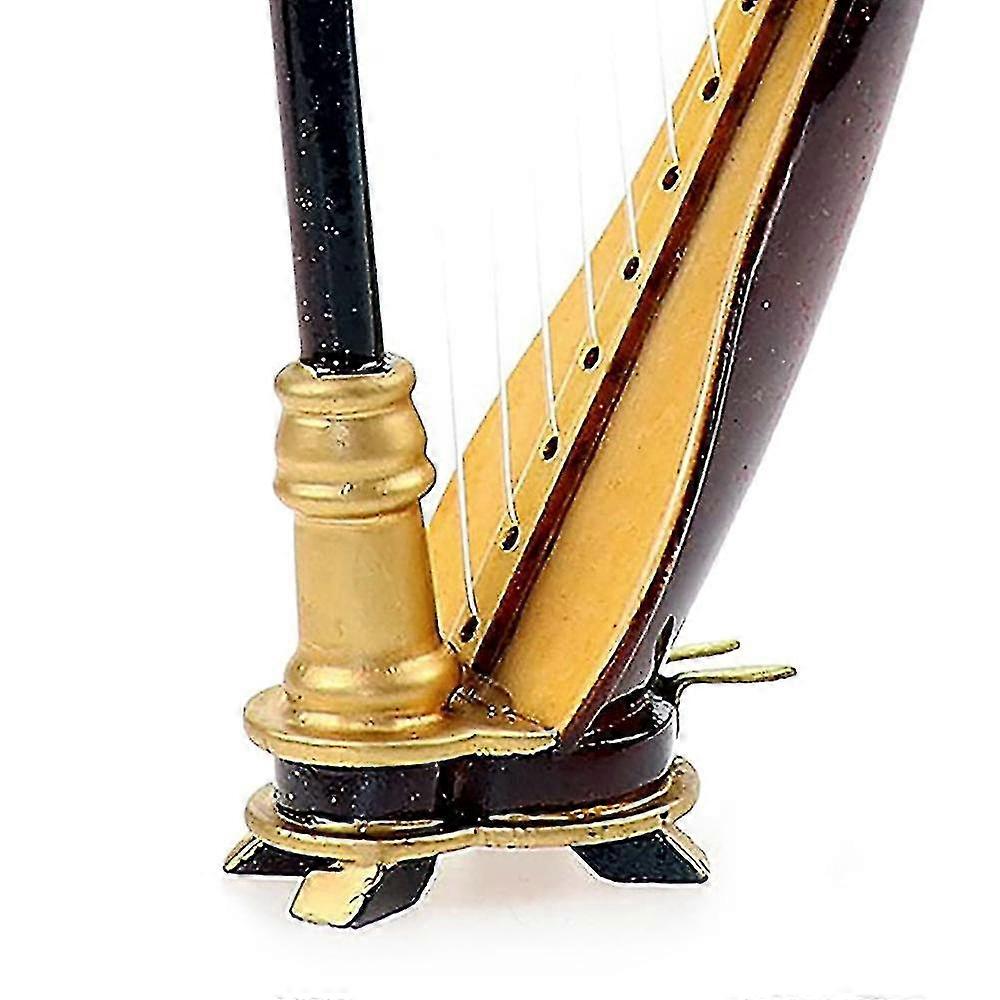 Wooden Miniature Harp With Case Mini Musical Instrument Replica ...