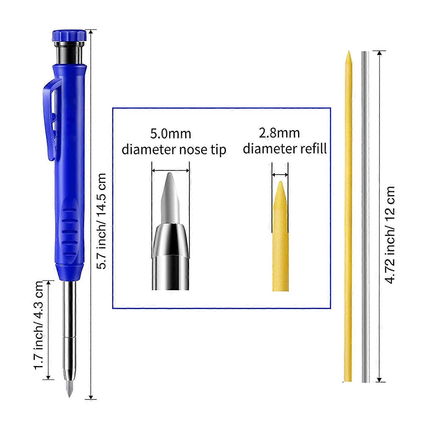 5 Packs Welders Pencil Set with Carbide Scriber Tool Solid Marker Metal ...
