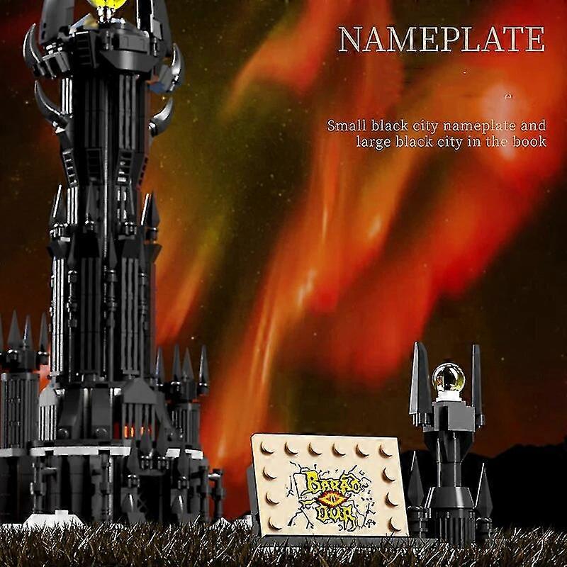 969st Magisk Gastle På Bok Lord Rings Sauron Eye Byggstenar Med Led ...