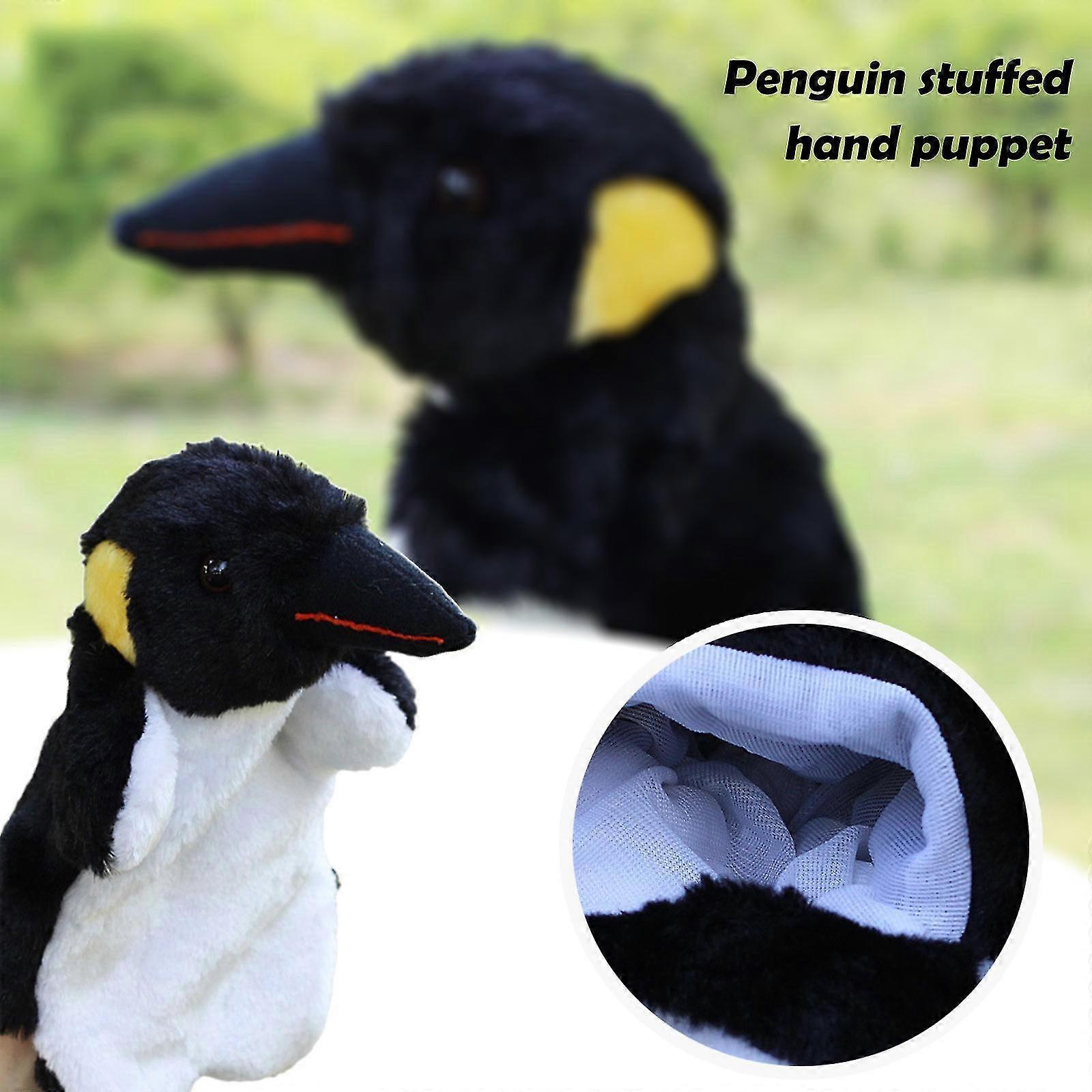 1PC Cartoon Penguin Hand Puppet Lovely Plush Penguin Hand Puppets ...