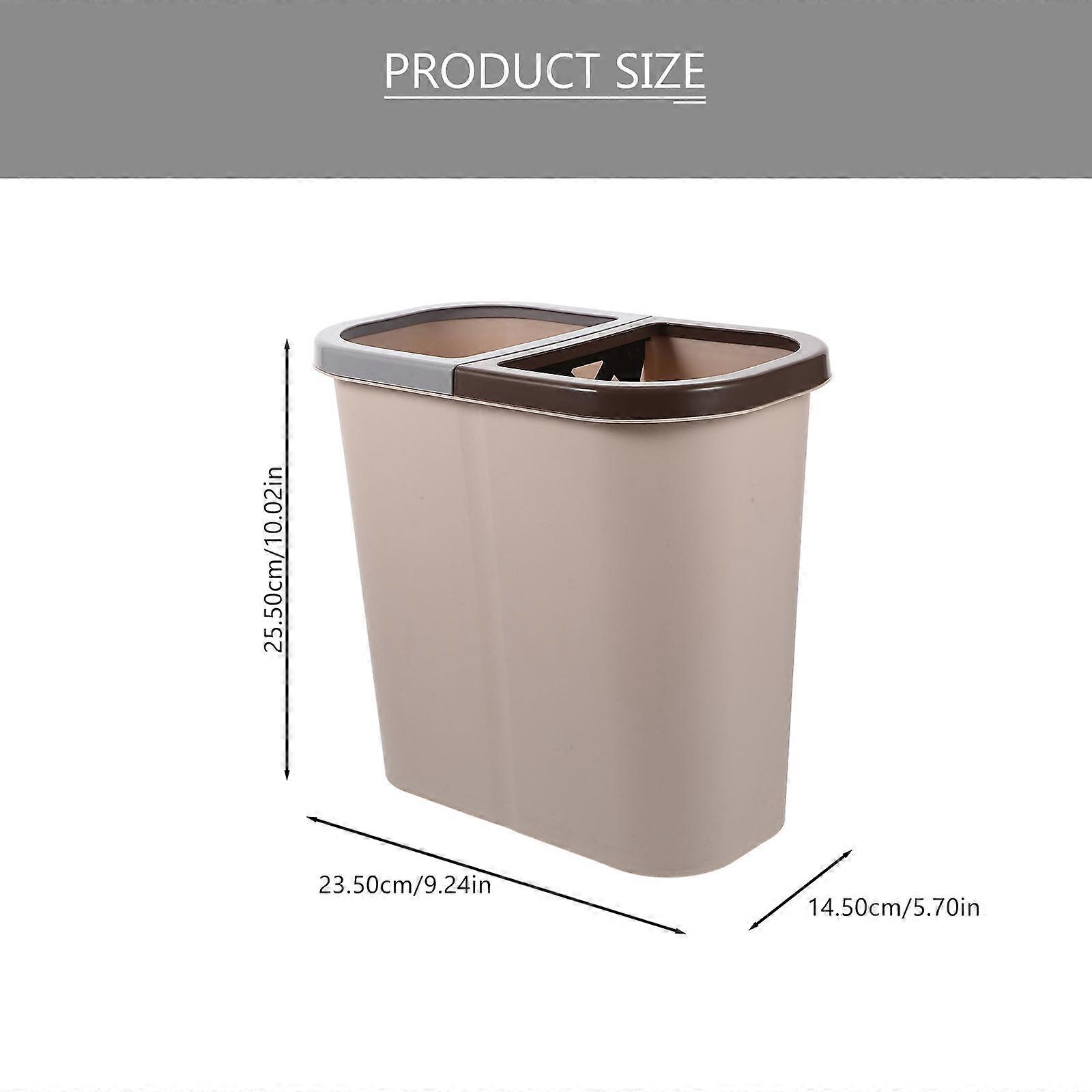 Double Compartment Rubbish Bin Kitchen Trash Can Garbage Bin Garbage ...