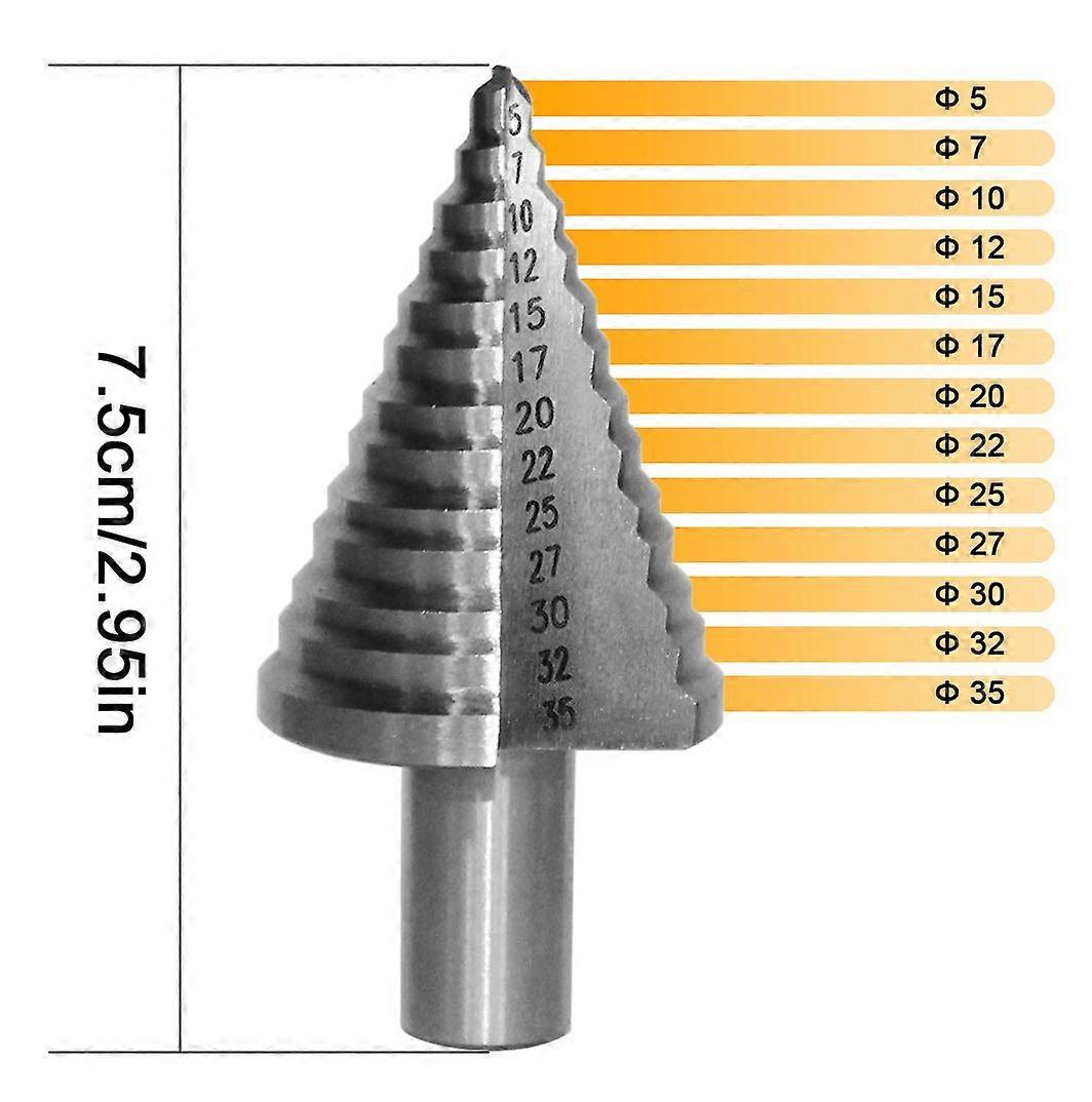 Step Countersink Drill Bit HSS Step Drill Bit Double Slot Conical ...