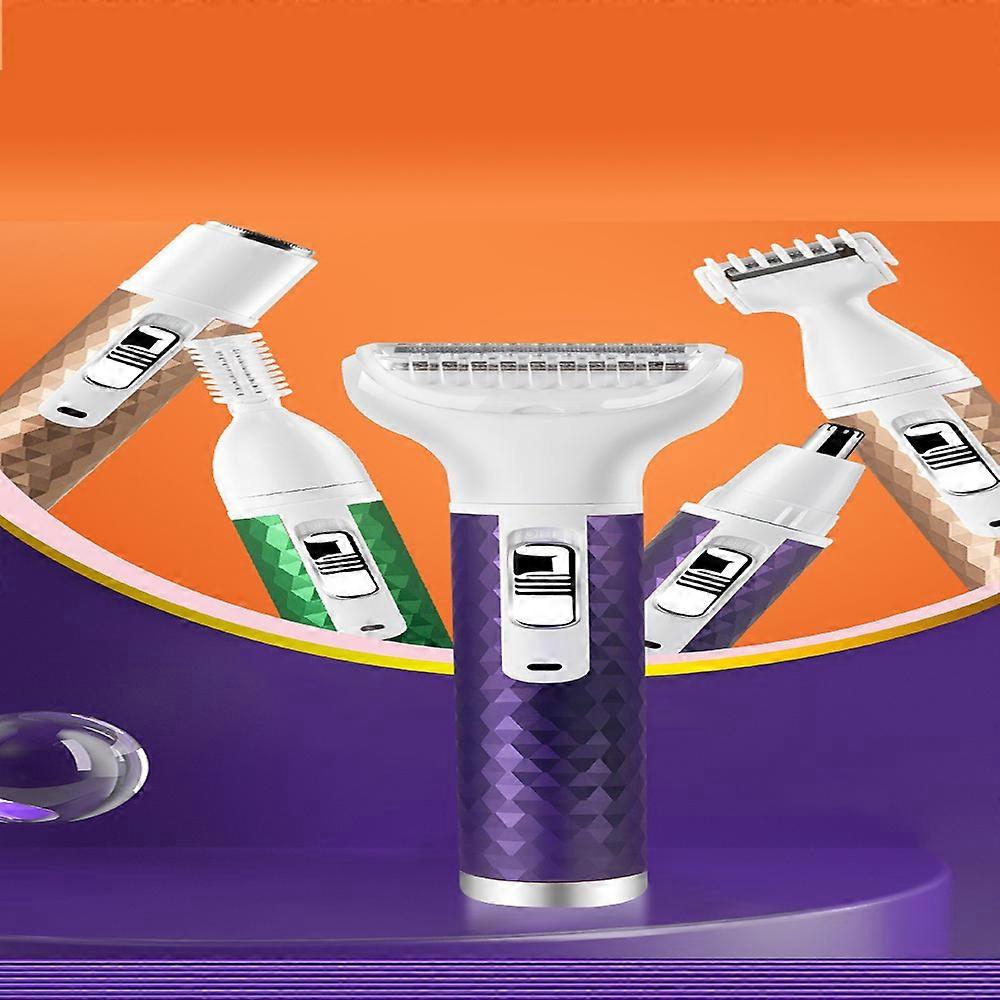 5-in-1 electric women's razor for face, nose, armpits, intimate area ...