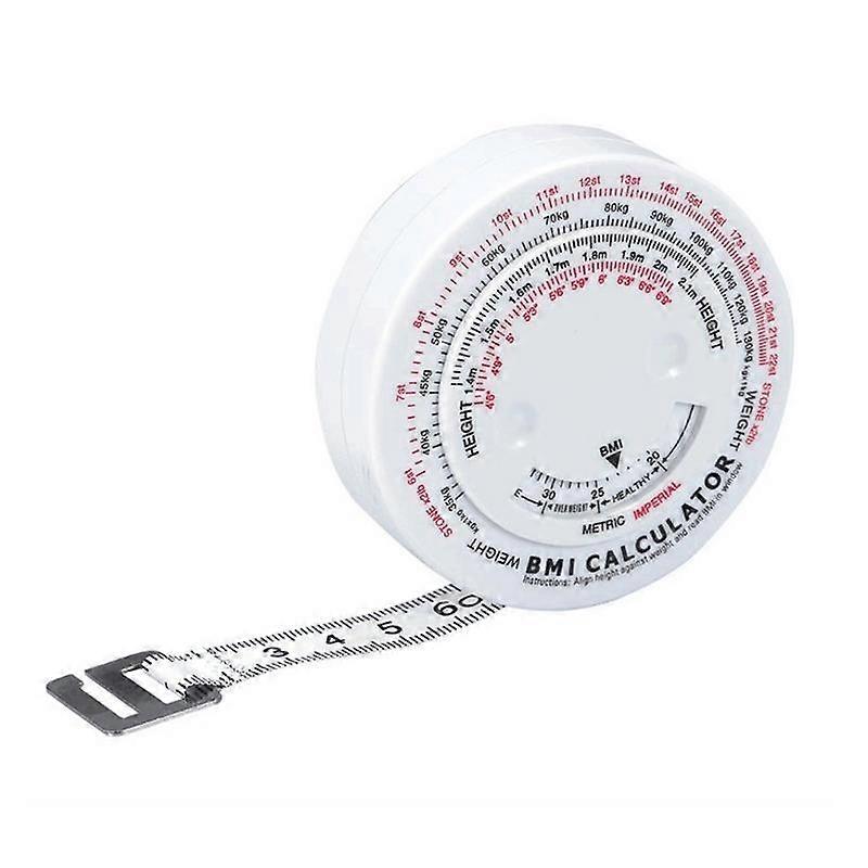 BMI Tape Measure Body Fat Measuring 150cm Retractable Waist Calculator ...