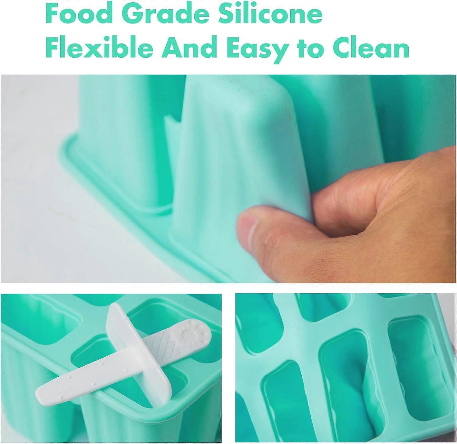 10-Cavity Ice Cream Mold, With Ice Cream Stick, Brushes and Folding ...