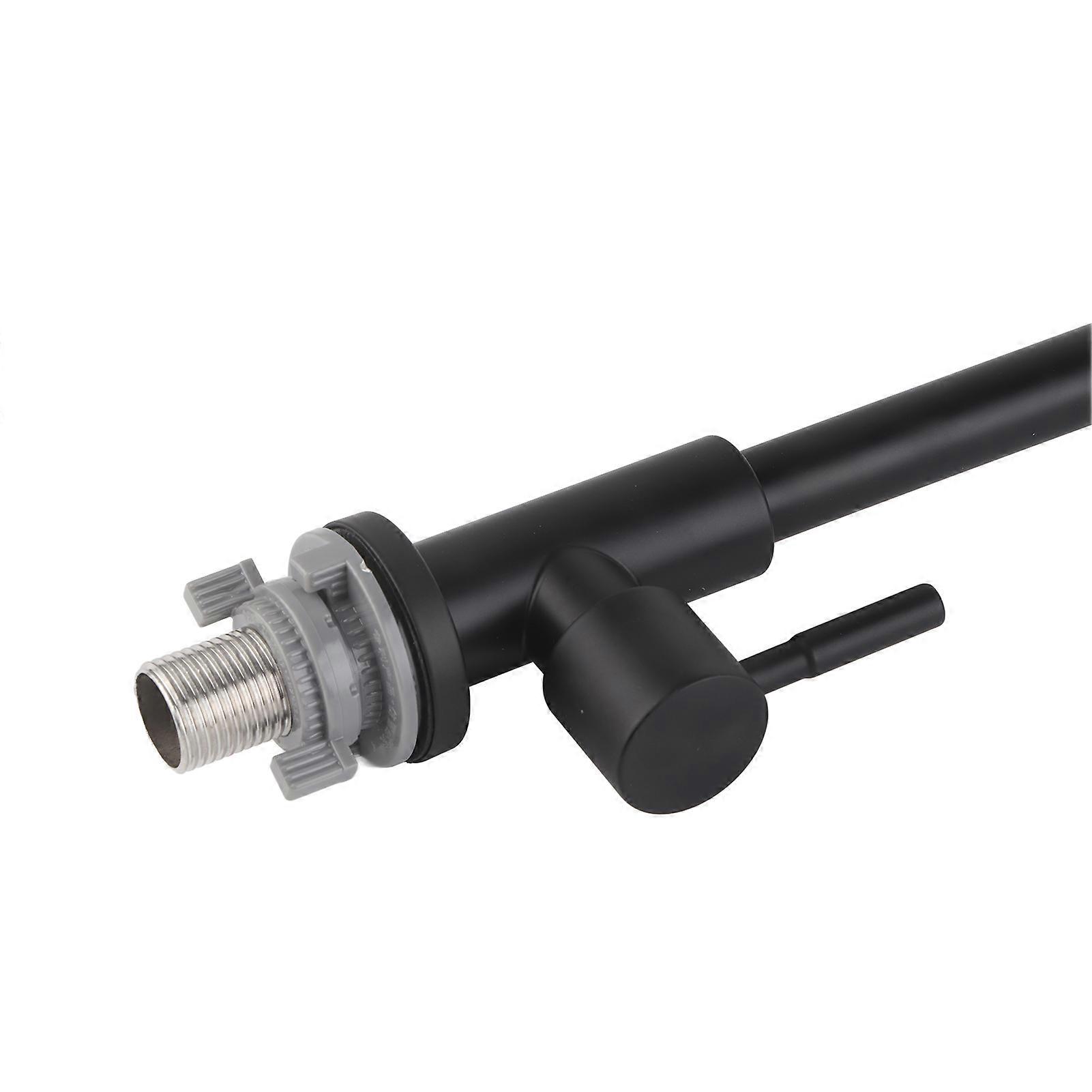 G1/2 Faucet 90 Degree Rotating Single Cold Matte Black Water Tap for ...