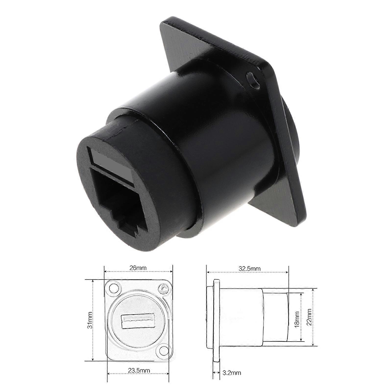 D-Type RJ45 Coupler, Shielded RJ45 Panel Mount Connector, CAT6 Female ...