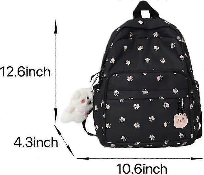 Cute Preppy Backpack With Pendant Mini Floral Printed Backpack ...