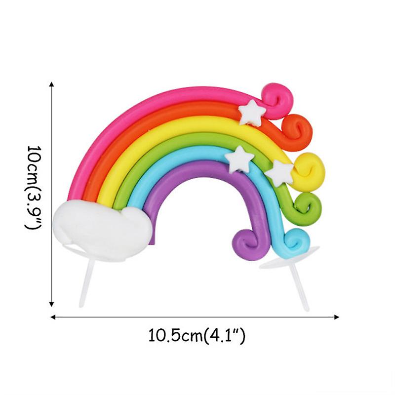 Rainbow Birthday Cake Topper Cloud Balloon Cake Toppers Rainbow Cake Toppers Cupcake Toppers For ...