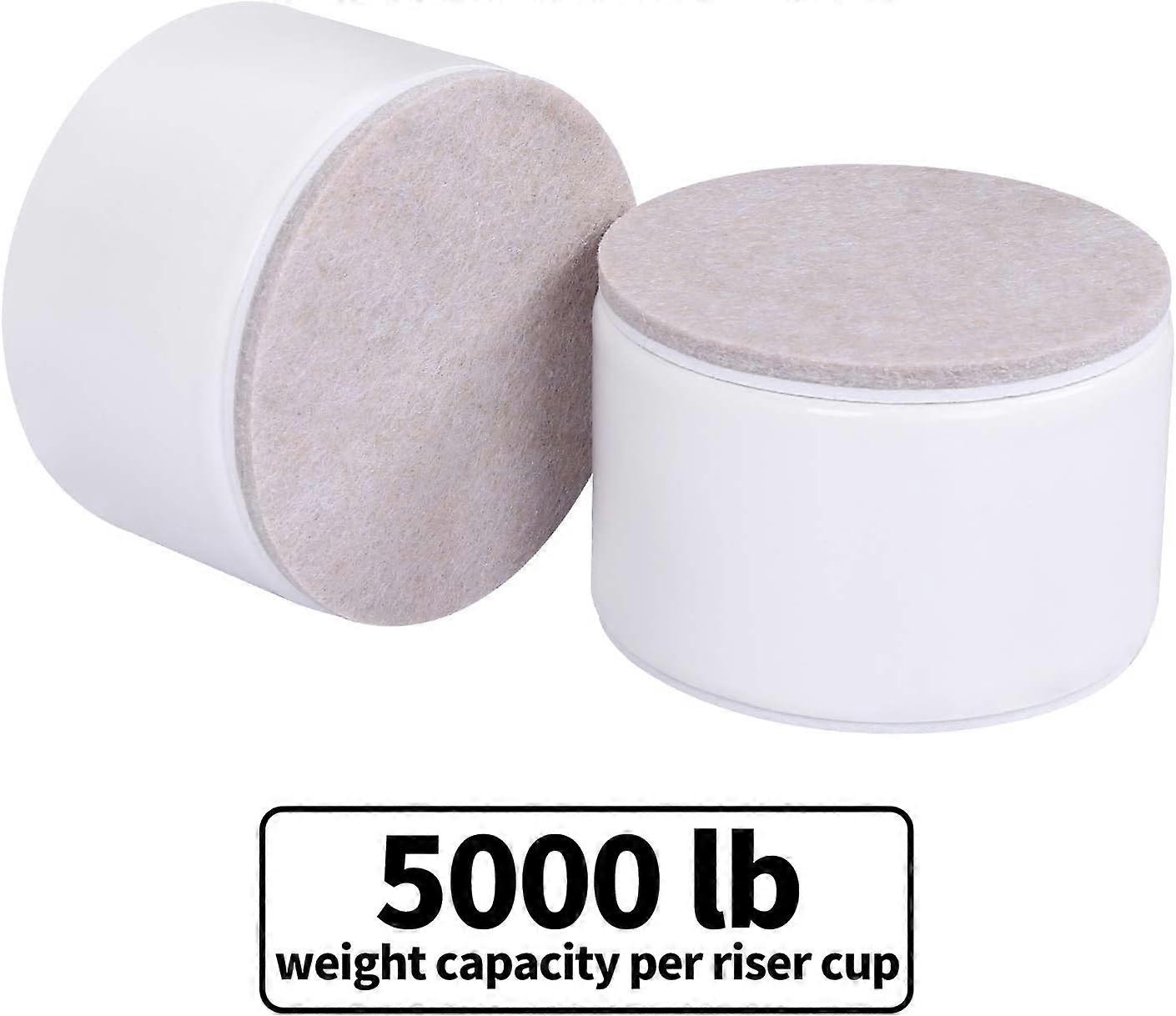 Bed risers, 2"/5.1 cm, 3.15" diameter carbon steel furniture riser ...