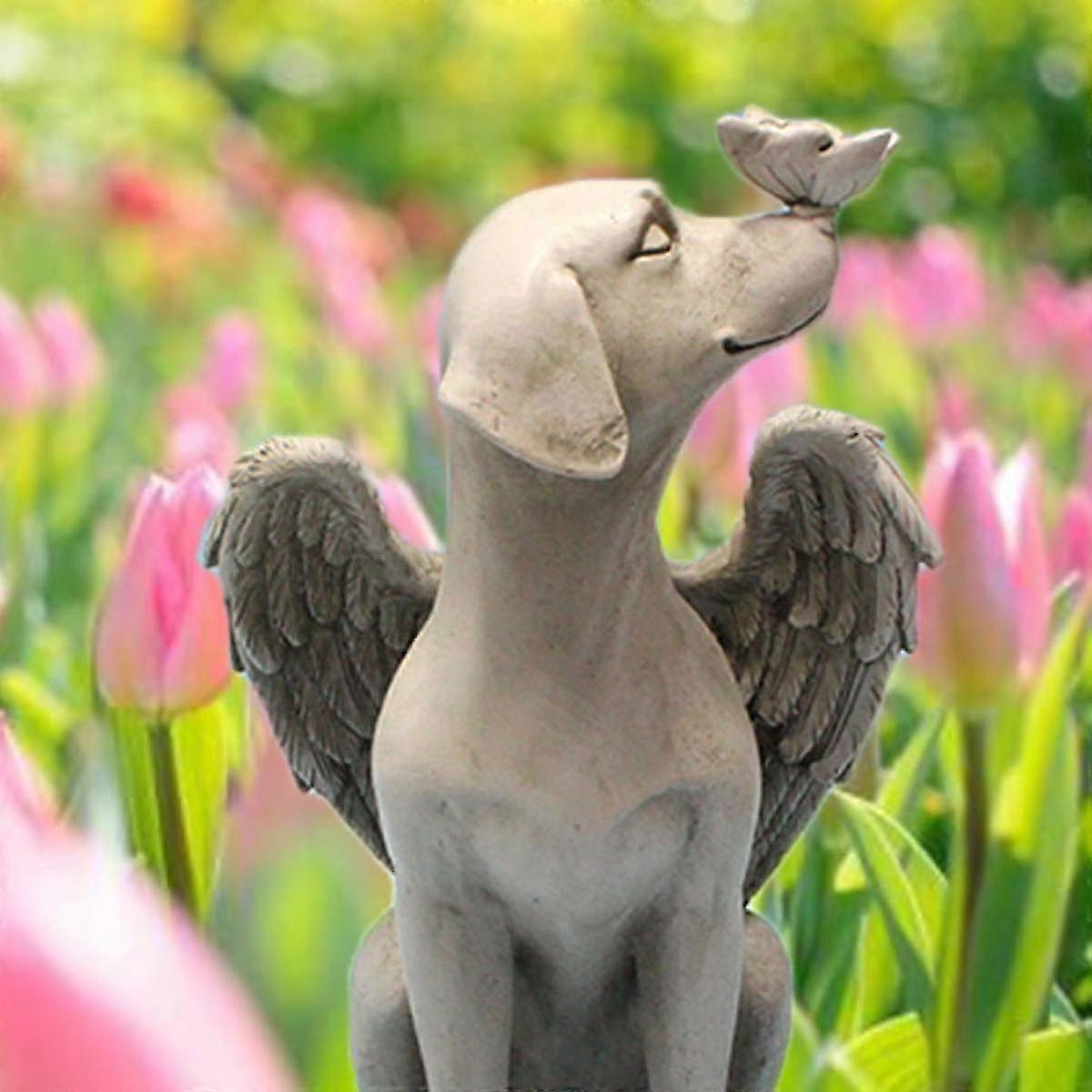 Angel Dog Memorial Statue, Pet Memorial Stones For Dogs, Angel Dog ...