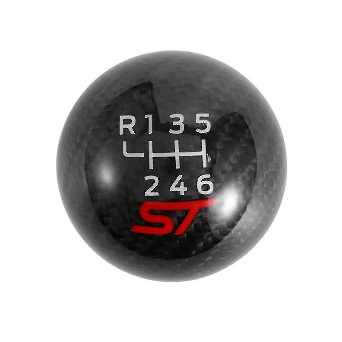 6 Speed Car Racing ST Carbon Fiber Gear Shift Knob for Focus ST Fiesta ...