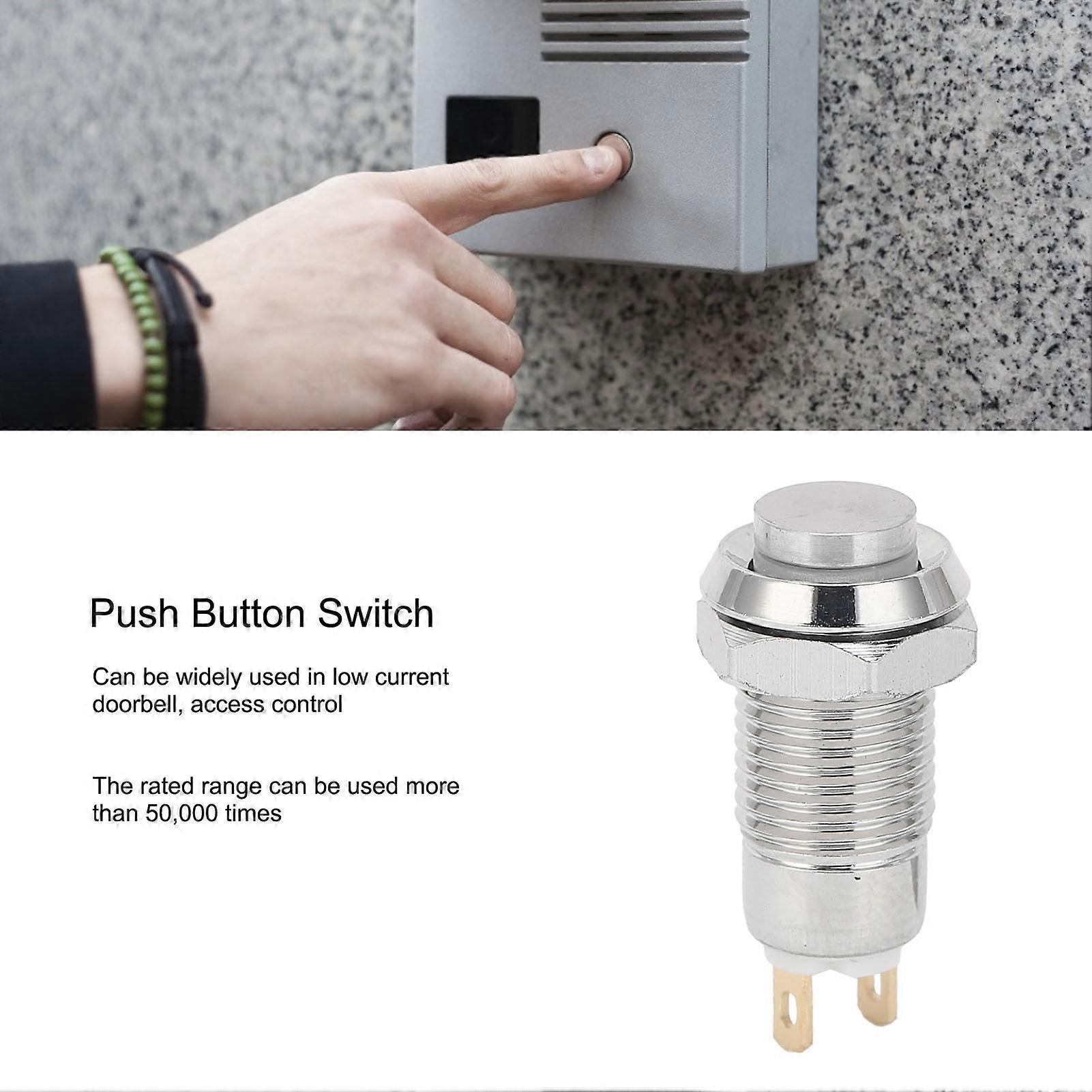 8mm Waterproof Momentary Push Button Switch Stainless Steel Push Button ...