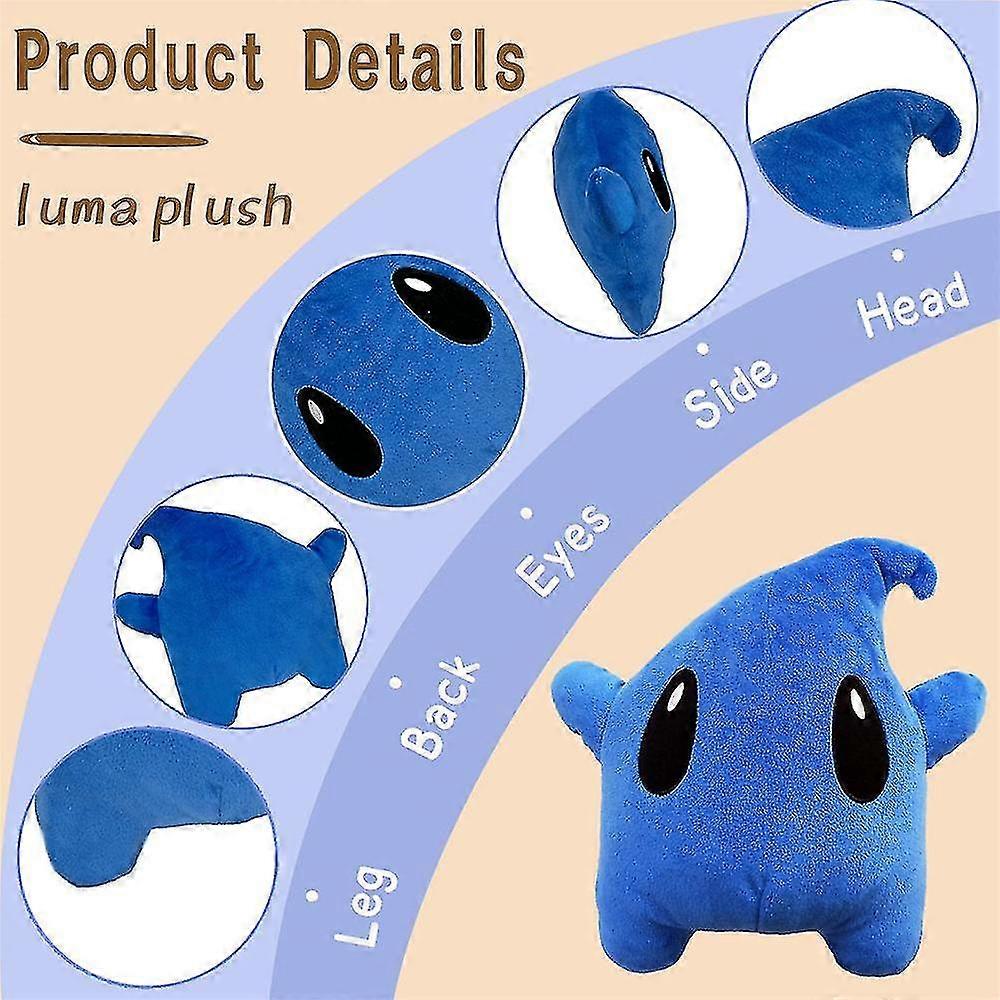 Mario Luma Star Soft Plush Toy Funny Stuffed Throw Pillow Doll Home ...