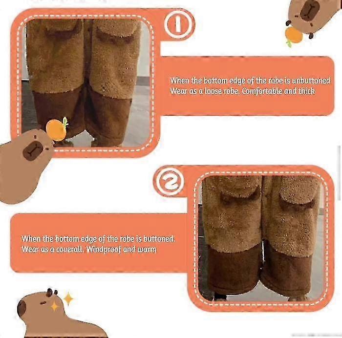 Adult Capybara Cosplay Costume Onesie Nightgown Cartoon Pajamas | Fruugo UK