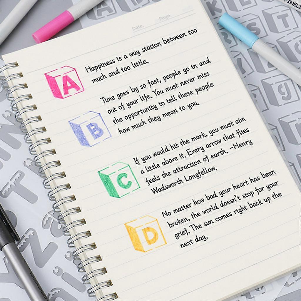 20 Pcs Alphabet Stencil Reusable PET Letter Stencils Plastic Drawing ...