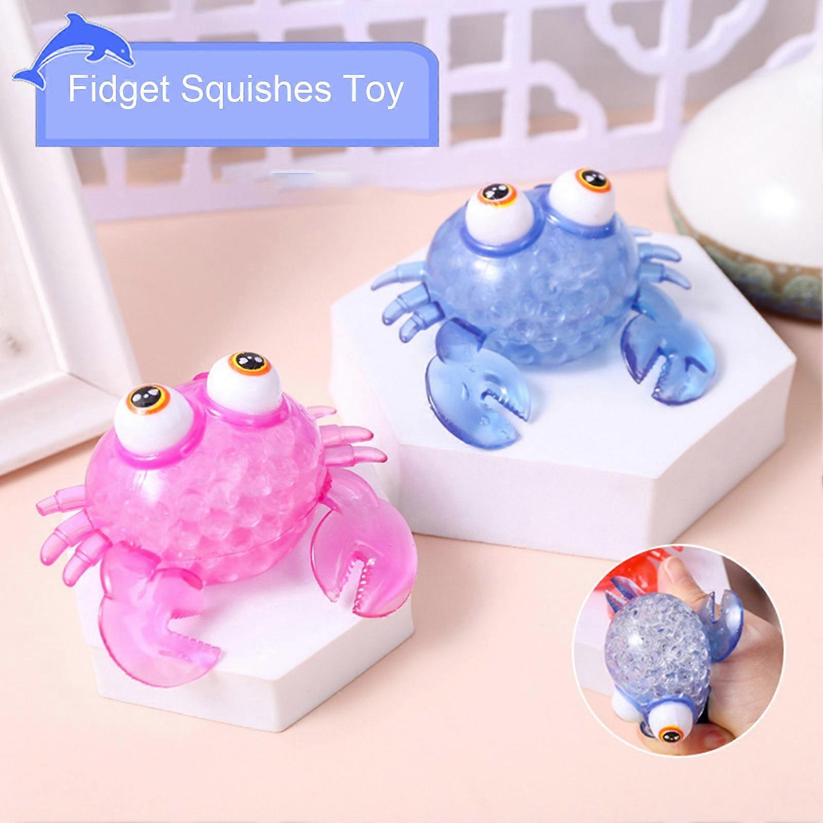 Crab Squeeze Toy Flexible Elastic Anti-stress Balls Colored Pinch Toy ...