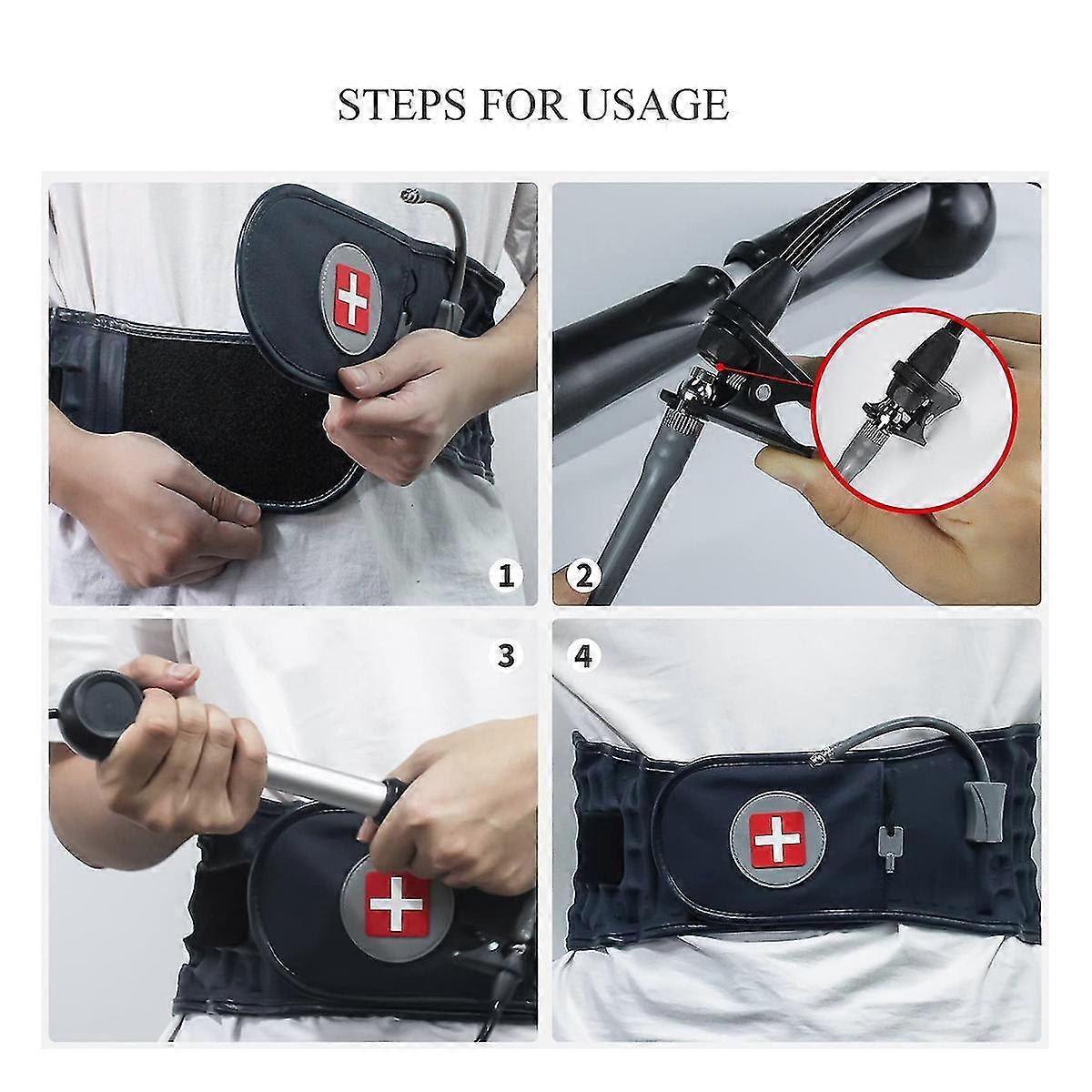 Lumbar Support Decompression Waist Air Traction Brace Spinal Back ...