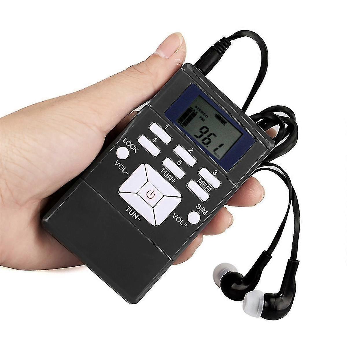 Digital Fm Radio Mini Speaker Portable Receiver Display Single Band ...