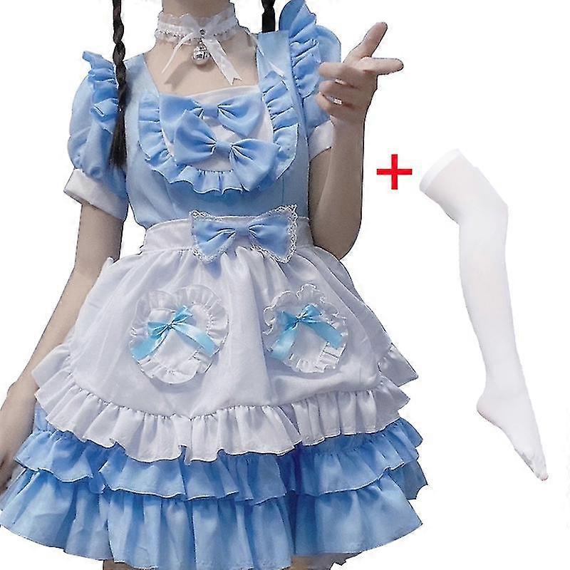 4 Styles Anime Maid Lolita Cosplay Costume Pink Dress Cat Claw Maid Bow ...