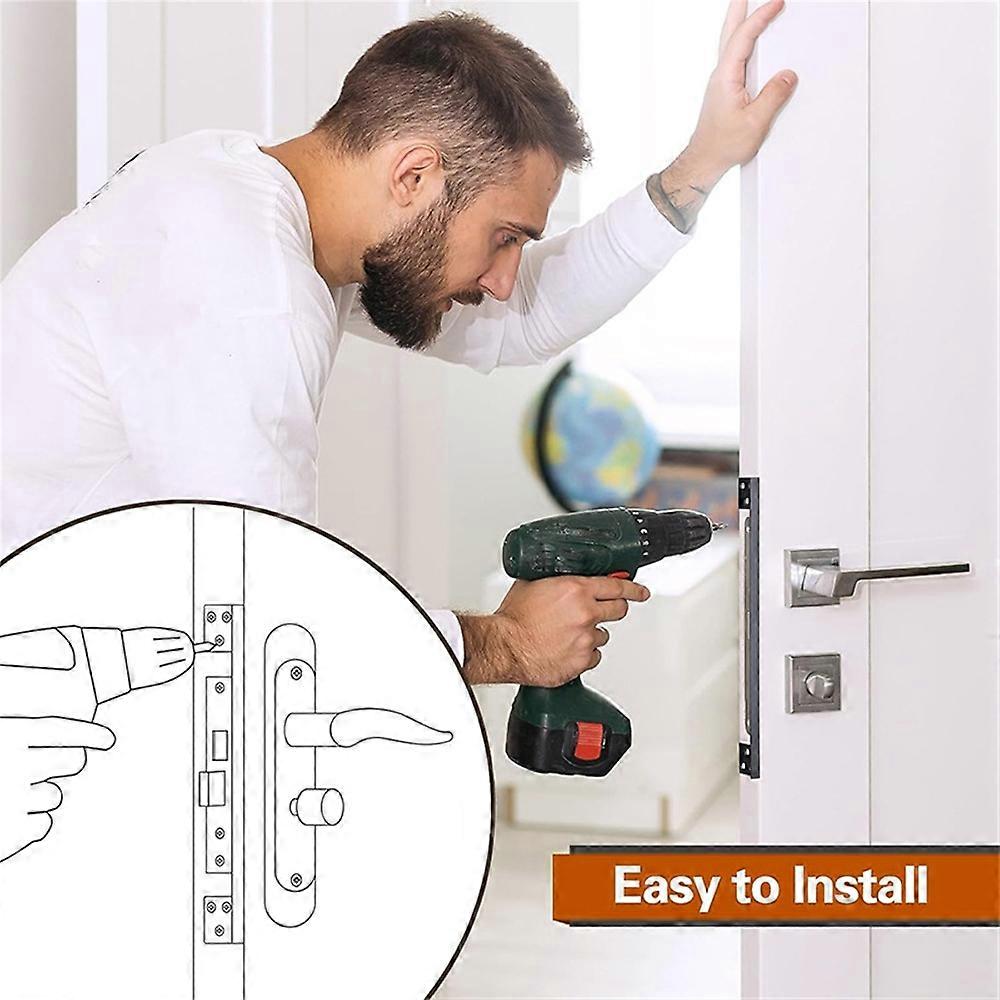 7-inch Door Latch Guard Plate L-Shaped Stainless Steel Door Security ...