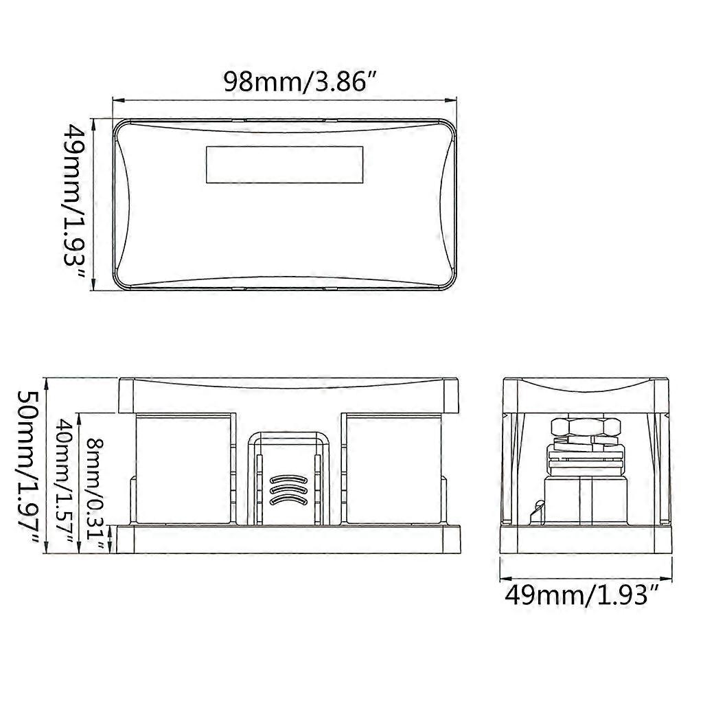 ANL Fuse Holder Inline ANL Fuse Block M8/100A/150A/200A/300A with LED ...
