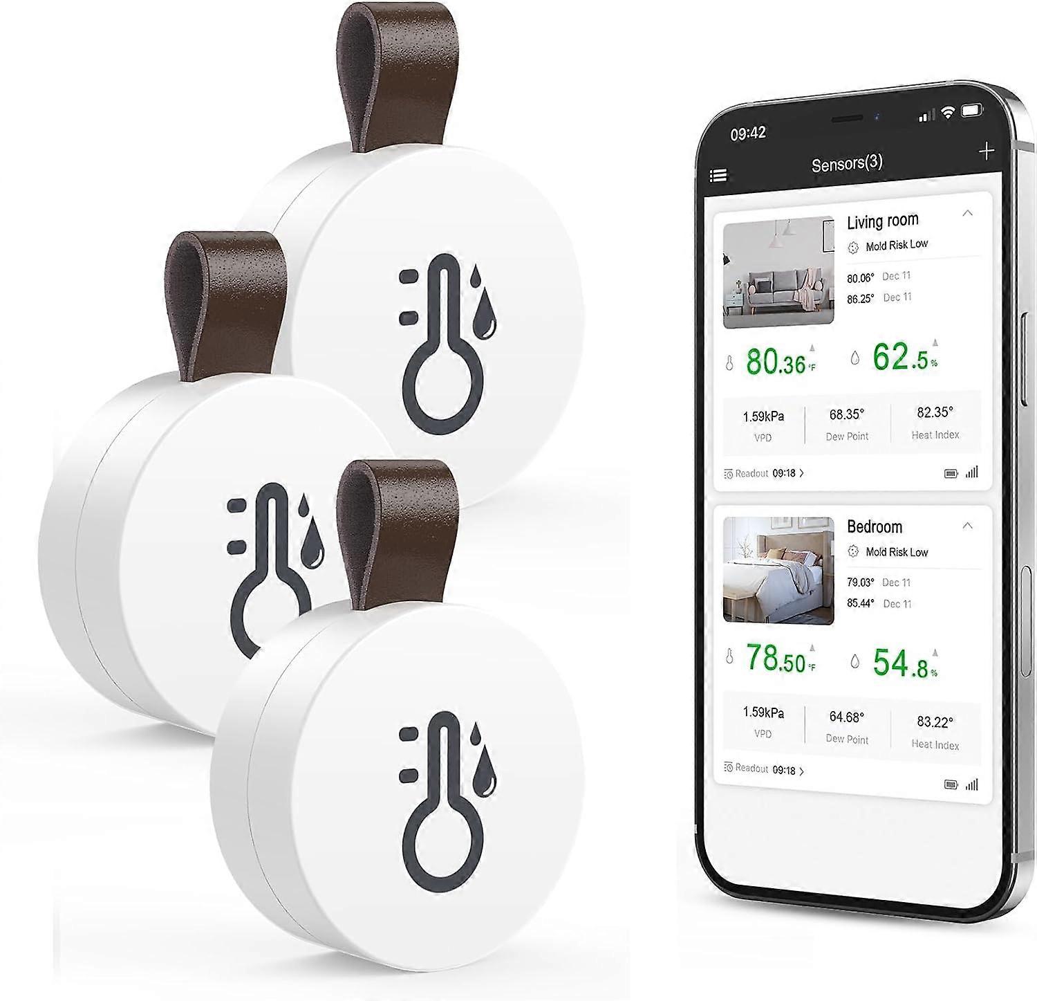 Wireless Humidity And Temperature Sensor Mini With Data Export And ...