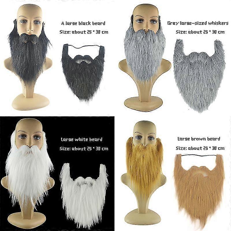Diy Fancy Dress Fake Beard Long Fluff Beards Cosplay Costume Props ...
