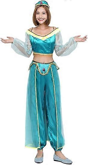 Aladdin Alibaba Jasmine Princess Cosplay Costumes Fancy Dress Outfit ...