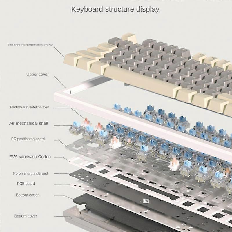 LT84 84-Key RGB Lighting Effect Wireless Mechanical Keyboard Hot ...