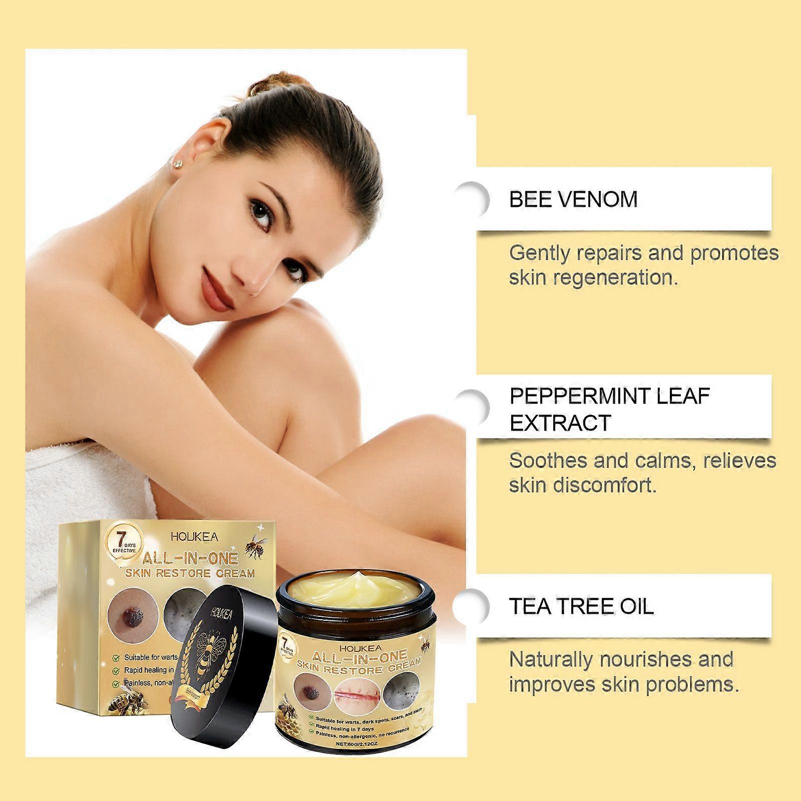 Arı Zehri Onarıcı Krem, Arı Zehri Cilt Restorasyon Kremi, Hepsi Bir Arada Cilt Kremi, Bee Venom ...