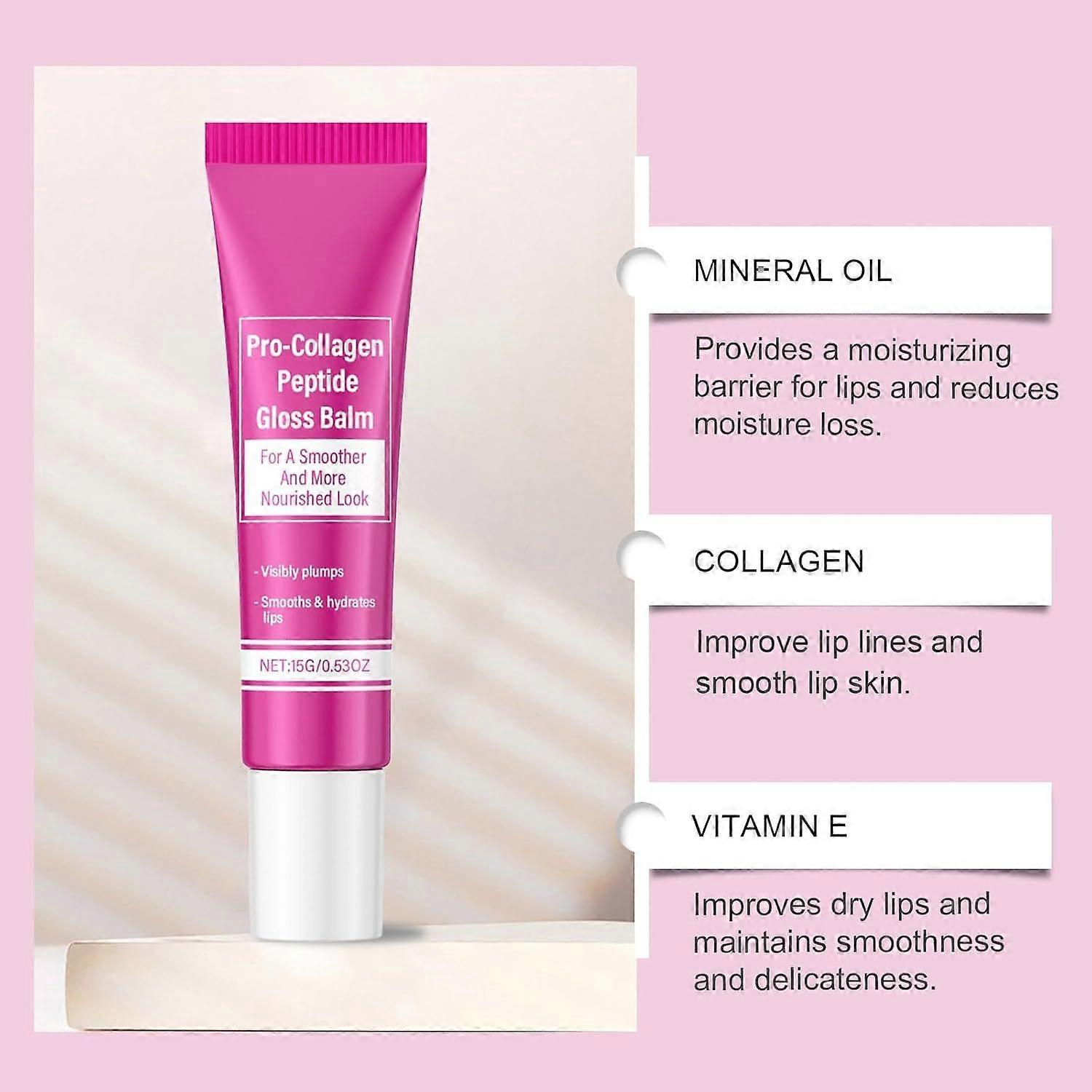Pro-Collagen Peptide Lip Gloss Balm - Plumping and Hydrating Lip ...