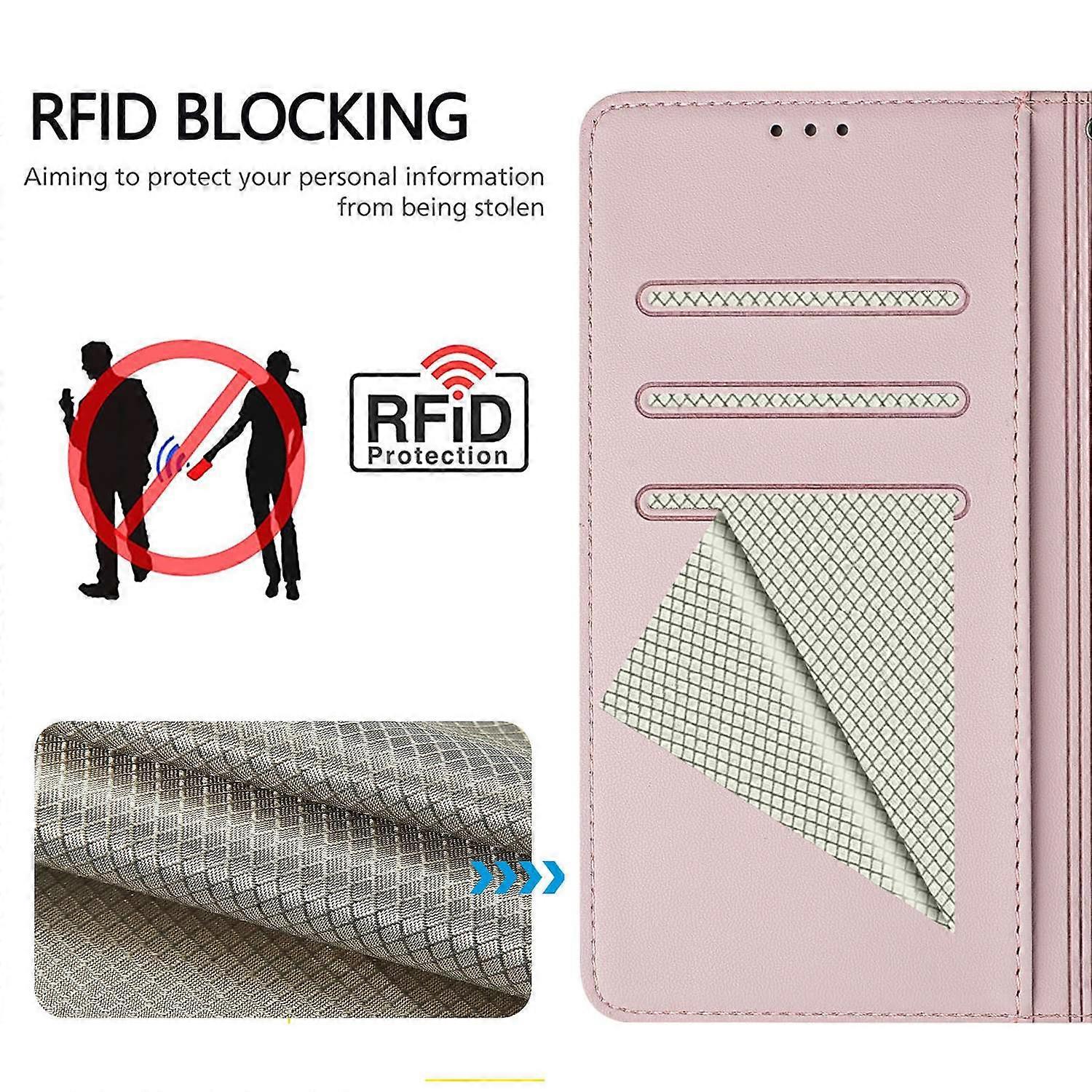 For Honor GT Pro Case Imprinted Honeycomb RFID Blocking Leather Phone ...