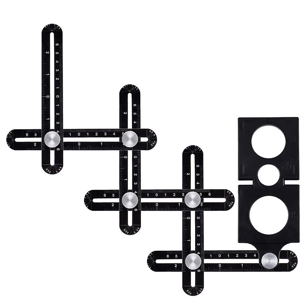 6-Fold square ruler woodworking tool drill guide ruler measuring ...