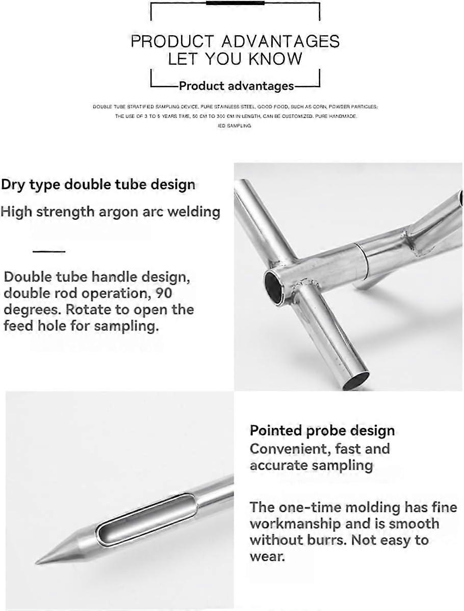 Stainless steel grain probe, solid sampling probe for cement and ...