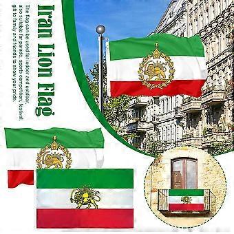 3x5FT Iran Flag with Lion Sun Emblem, Lion Sun Iranian Flag, Fade Proof ...