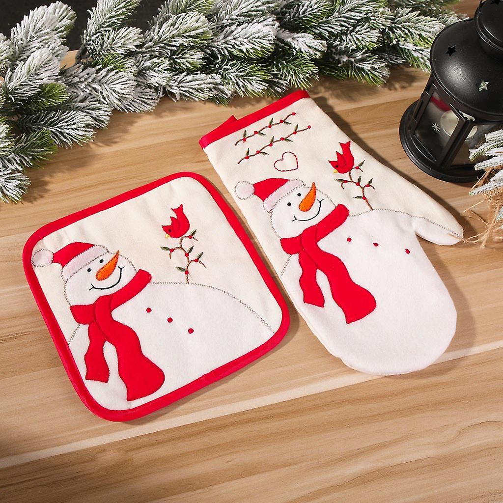 Christmas Oven Mitts and Pot Holders Sets for Kitchen for Cooking ...