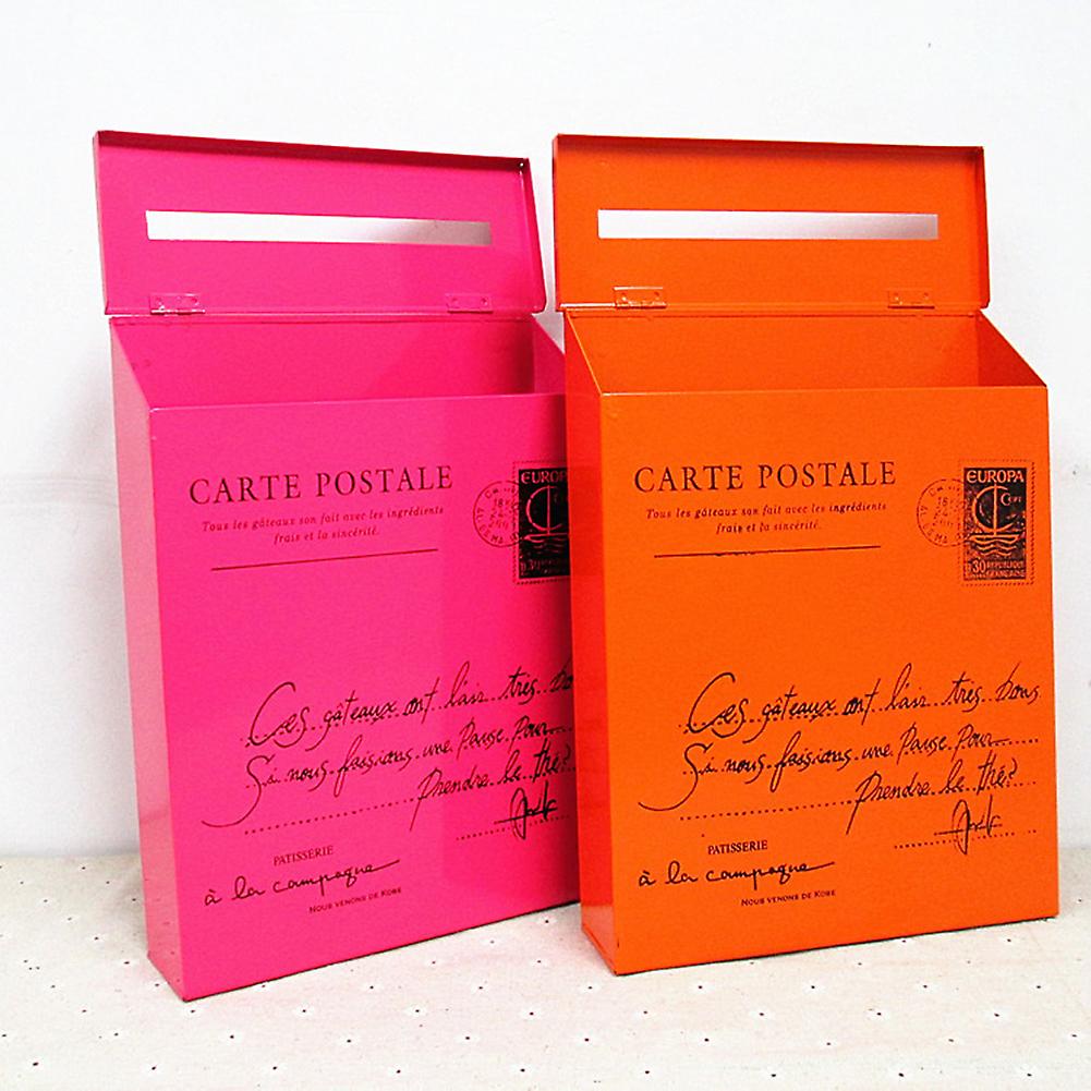 Retro Metal Wall Mounted Mailbox Bucket Newspaper Letter Box Post ...