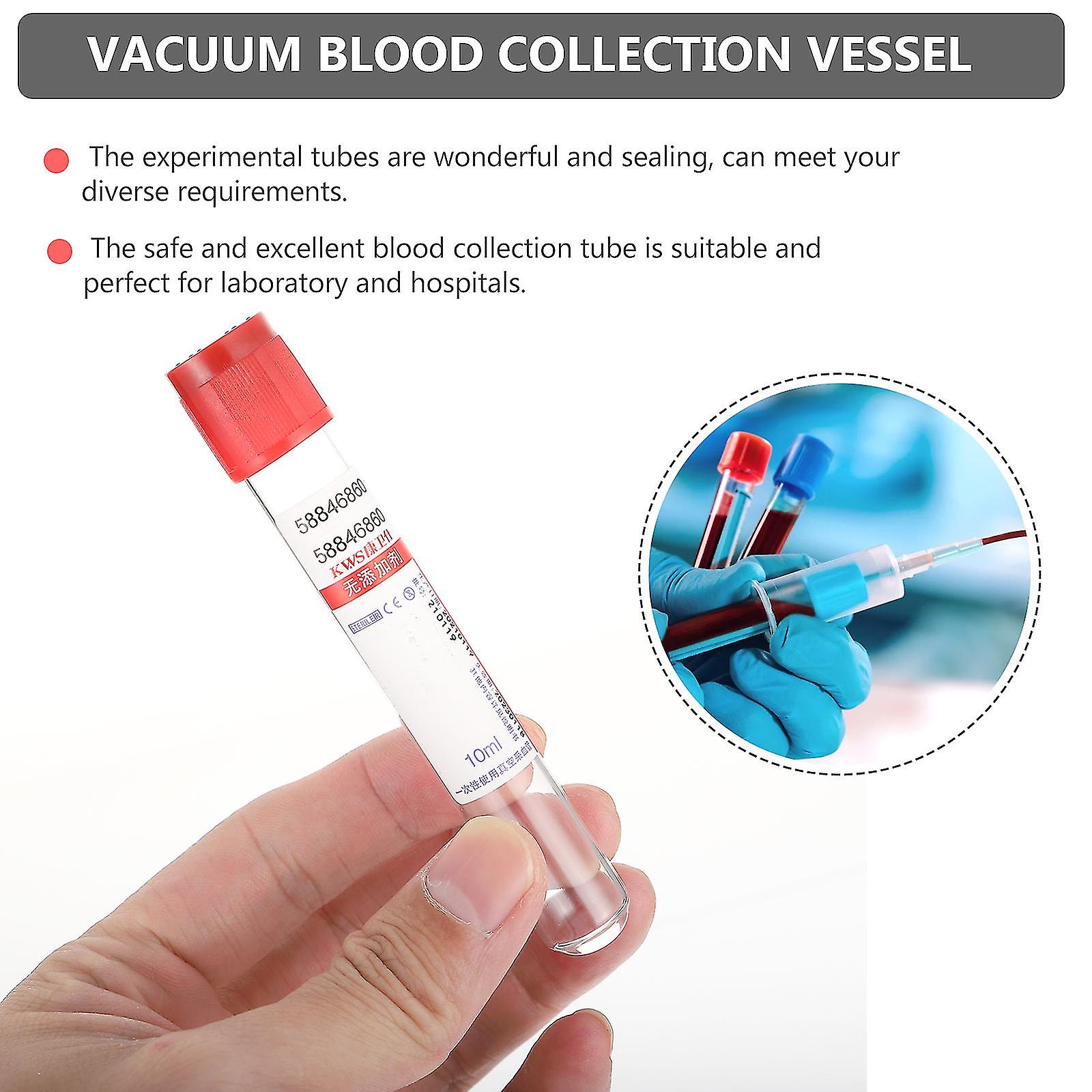 100 Pcs Vacuum Tube Blood Collector Tubes Blood Collecting Tubes Tubes ...