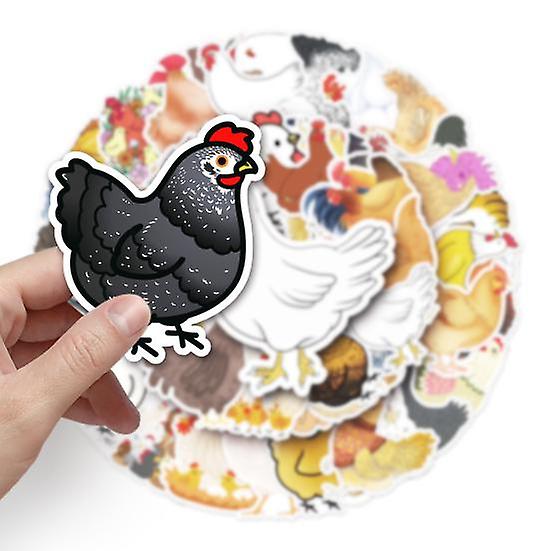 50Pcs Cartoon Chicken Stickers Cute Waterproof Self-adhesive Cute ...