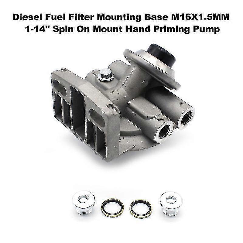 Diesel Fuel Filter Mounting Base M16x1.5mm 1-14'' Spin On Mount Hand ...
