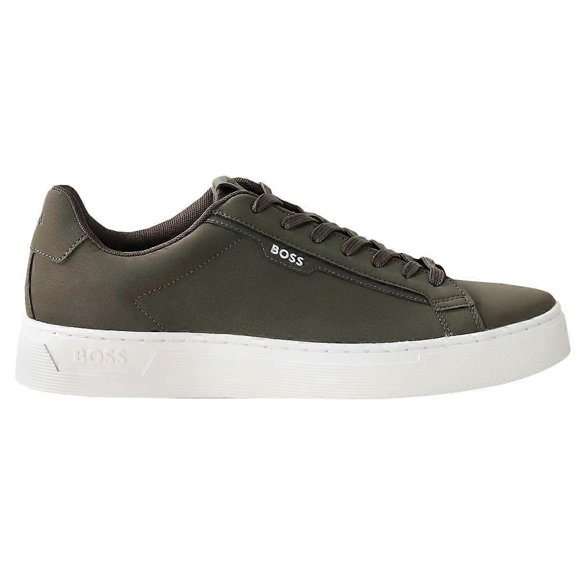Hugo Boss Mens Rhys Tenn Faux Nubuck Leather Durable Cupsole Trainers ...