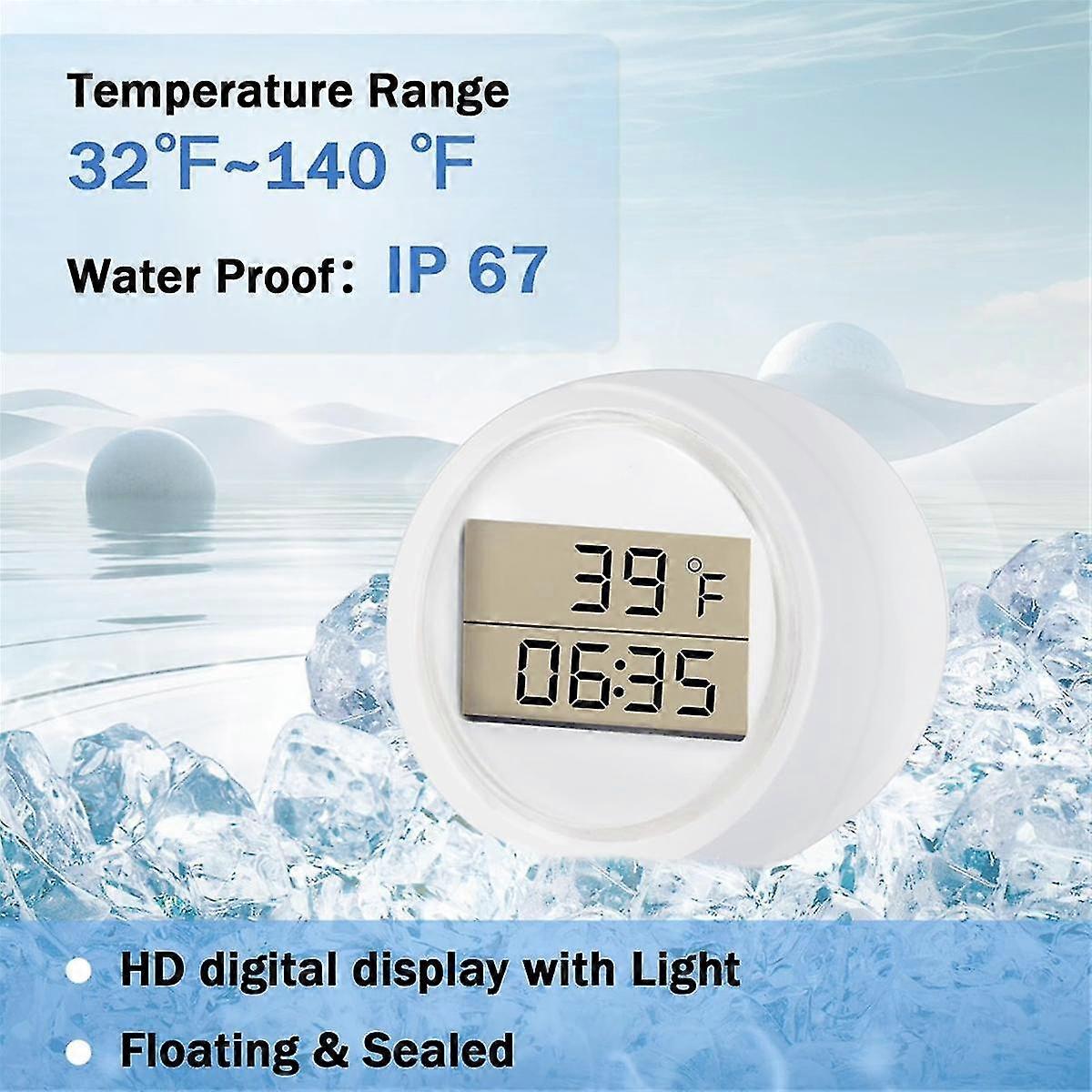 Ice Bath Thermometer Timer, Floating Thermometer for Ice Bath ...