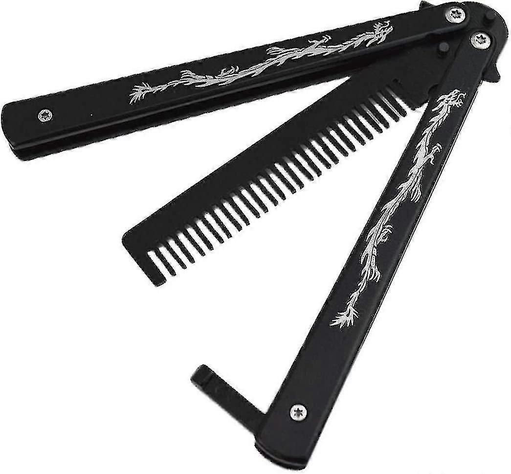 Dww-butterfly Comb Stainless Steel Folding Comb Balisong Metal Comb ...