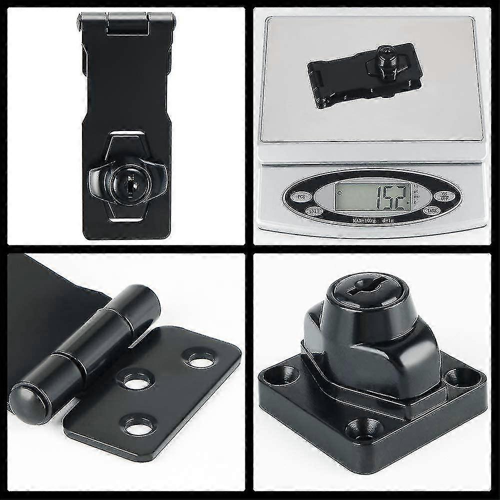Door Lock Hasp With 2 Keys, Garden Gate Lock Shed Lock Security Hasp ...